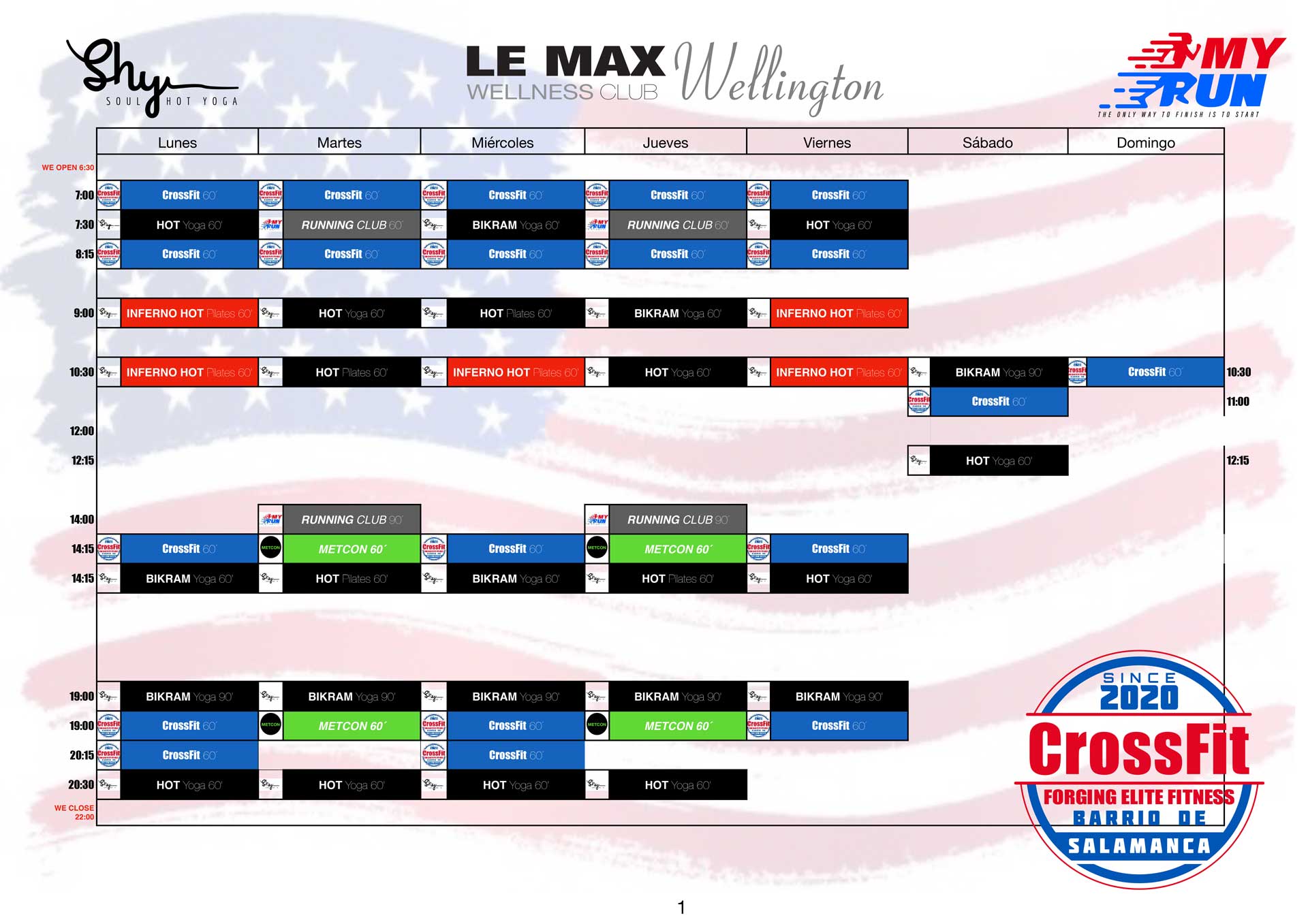 Horarios - Le Max Wellness Club